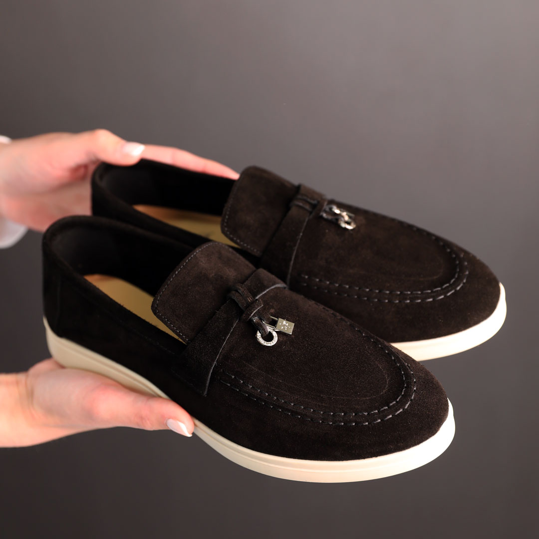 Лофери жіночі замшеві 586477 Чорні 💛 ціна: 1690 грн.💙 Купити у Києві