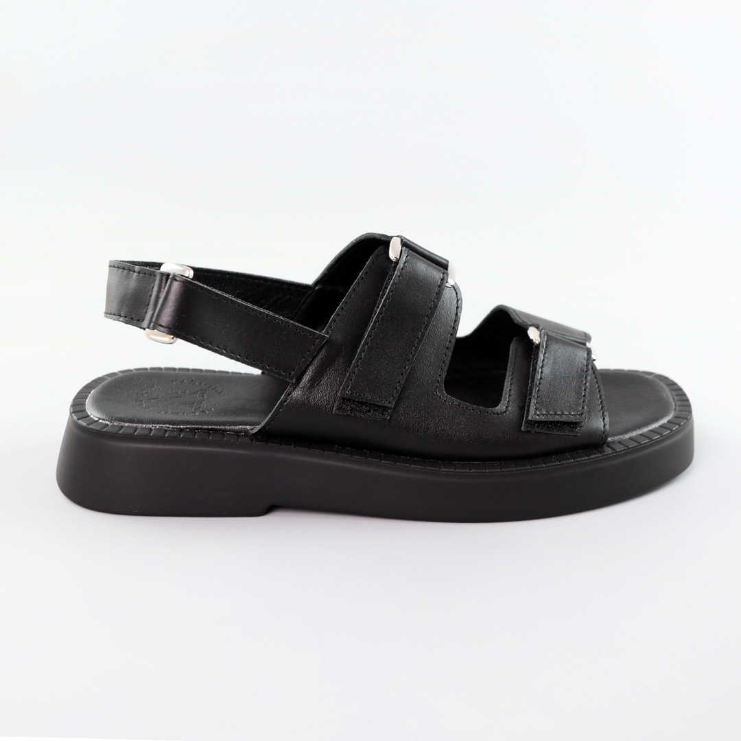 Сандалі жіночі шкіряні 589240 Чорні розпродаж 💛 ціна: 650 грн.💙 Купити ...